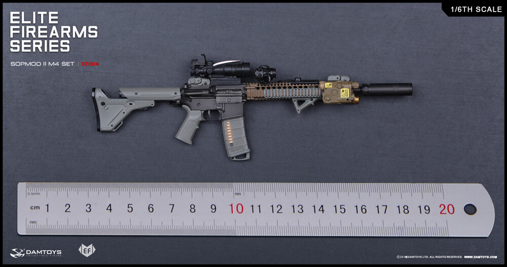 SOPMOD M4 Full Set for DAMTOYS DAM EF004 1/6 Scale Action Figure 12 ...