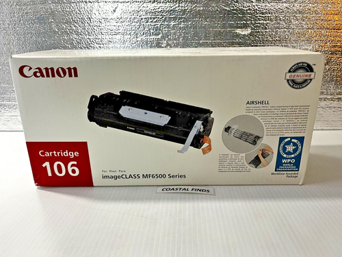 Canon Cartridge 106 Black Toner Cartridge NEW OEM Genuine Sealed MF6500 ...
