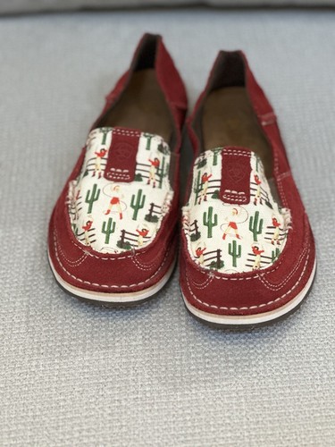 Ariat Shoes Women's 6.5 Cruiser West Cactus Print Slip On Red Suede | eBay