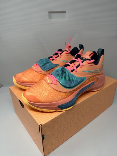 Nike Zoom Freak 3 Stay Freaky Orange Blue Mens Size 10 Giannis ...