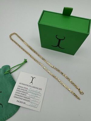 Jacoje 22” 4mm 14K Byzantine 67.4g Gold Chain (Made in Italy) | eBay