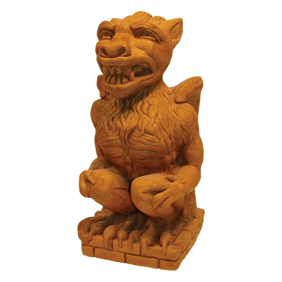 Cast Stone Cement Screaming Dragon Gargoyle Concrete Outdoor Garden ...