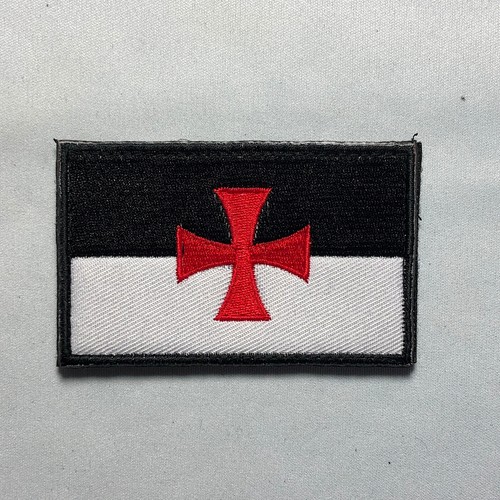 KNIGHTS TEMPLAR battle FLAG small cross Patch Morale Tactical Deus Vult ...