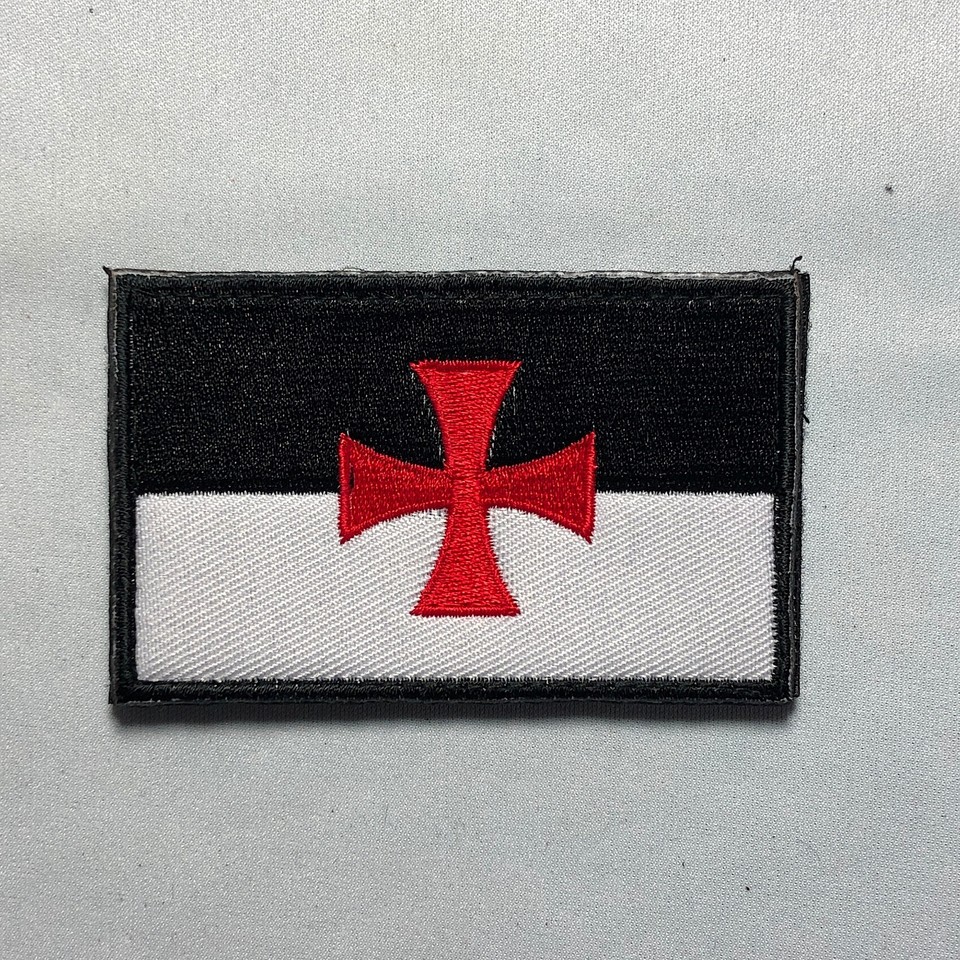 KNIGHTS TEMPLAR battle FLAG small cross Patch Morale Tactical Deus Vult Army | eBay