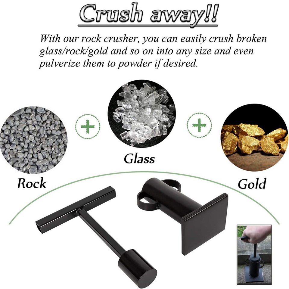 Rock Crusher Frit Maker Glass Breaker Ore Crusher Gold Panning Mining ...