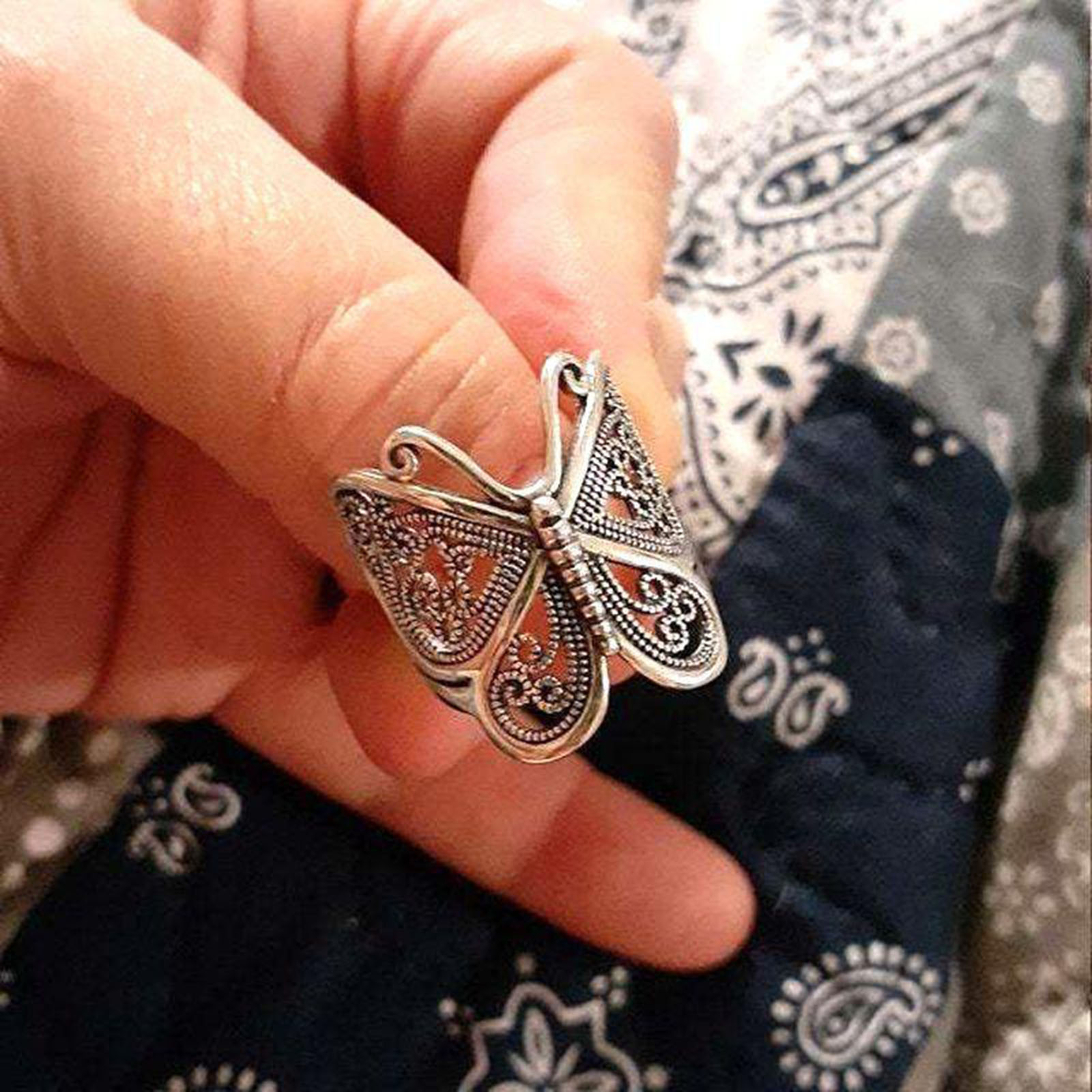 Finger Ring Hypoallergenic Gift Luxury Butterflies Rose Women Ring ...