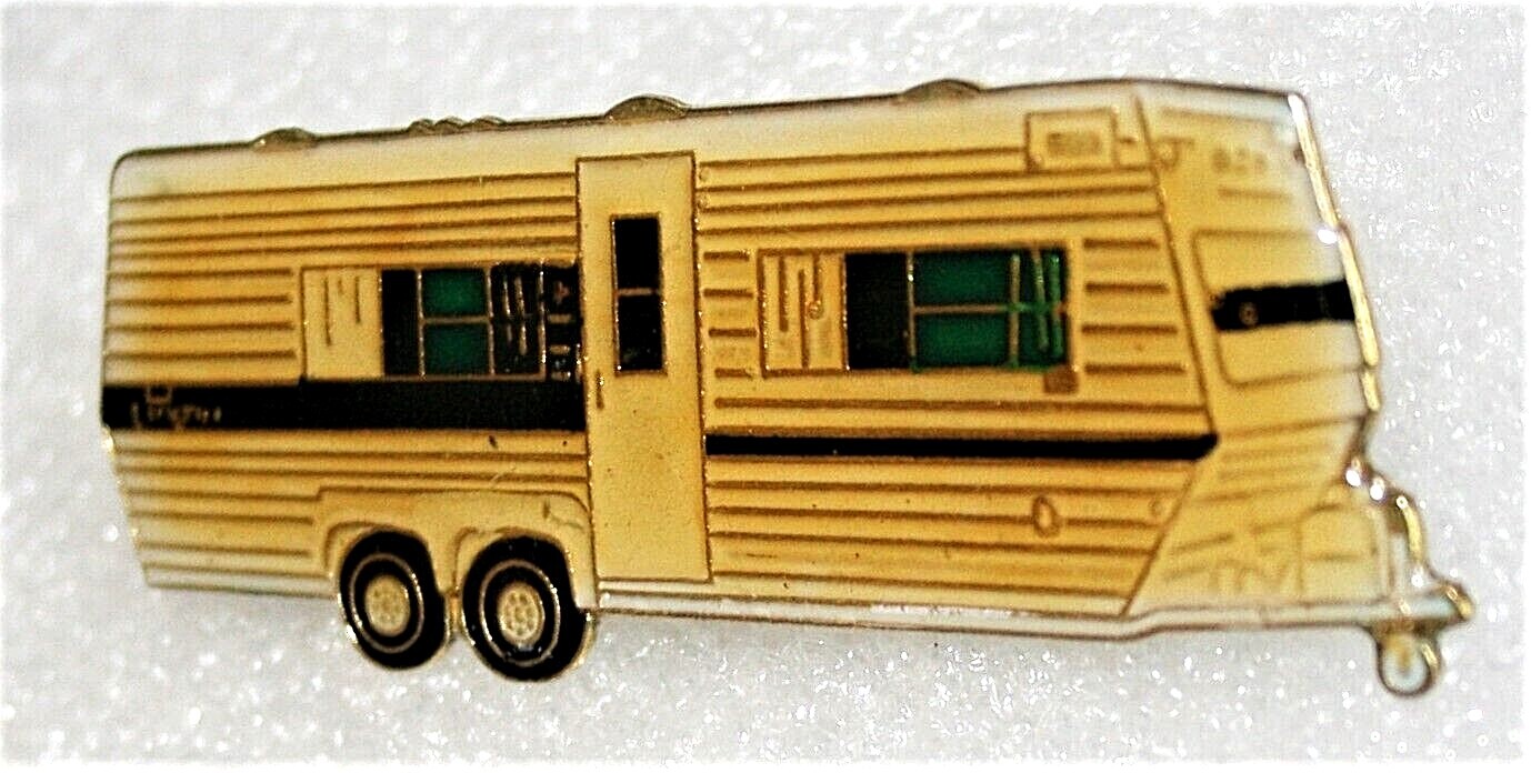 Vintage 1980s RV Camper Trailer Recreation Vehicle Large Lapel Hat Pin ...