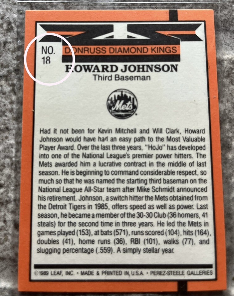 1990 Donruss Baseball Card Lot Mint Condition With Print Errors & 3 ...