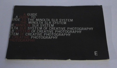 Camera Brochure - 64 page Guide to the Minolta SLR System Manual | eBay