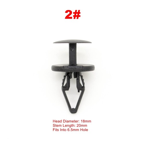 Black Retainer Clip Nylon Bumper Fastener for GM 6.5-10mm Hole Fitment ...