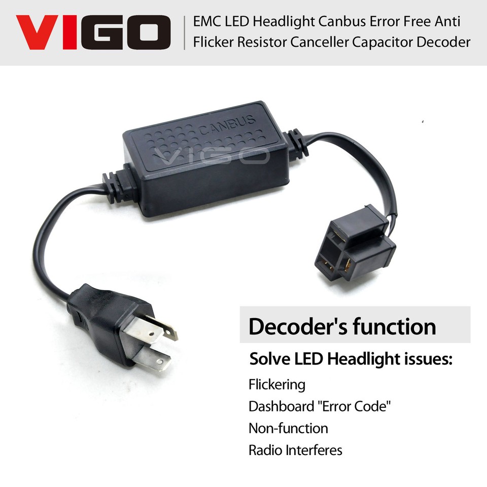 LED Headlight Canbus Decoder Error Free Warning Canceller Anti Flicker ...