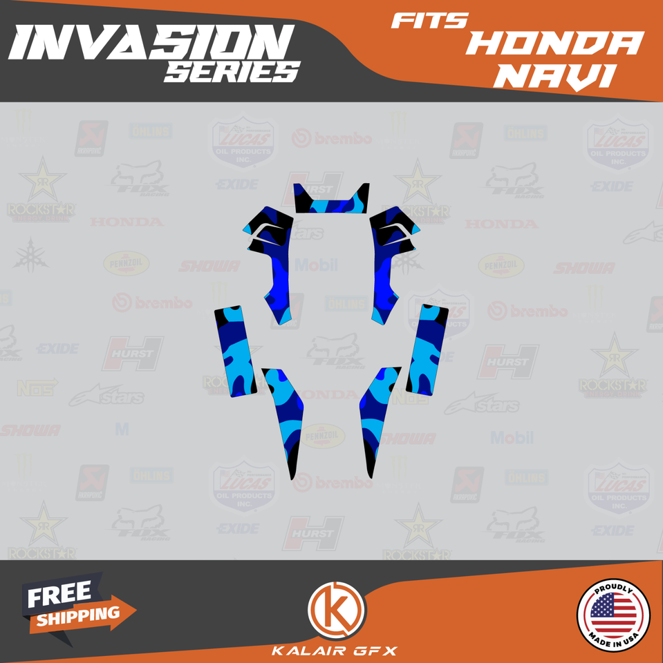 Graphics Kit for HONDA NAVI (2016-2023) Invasion-Blue | eBay
