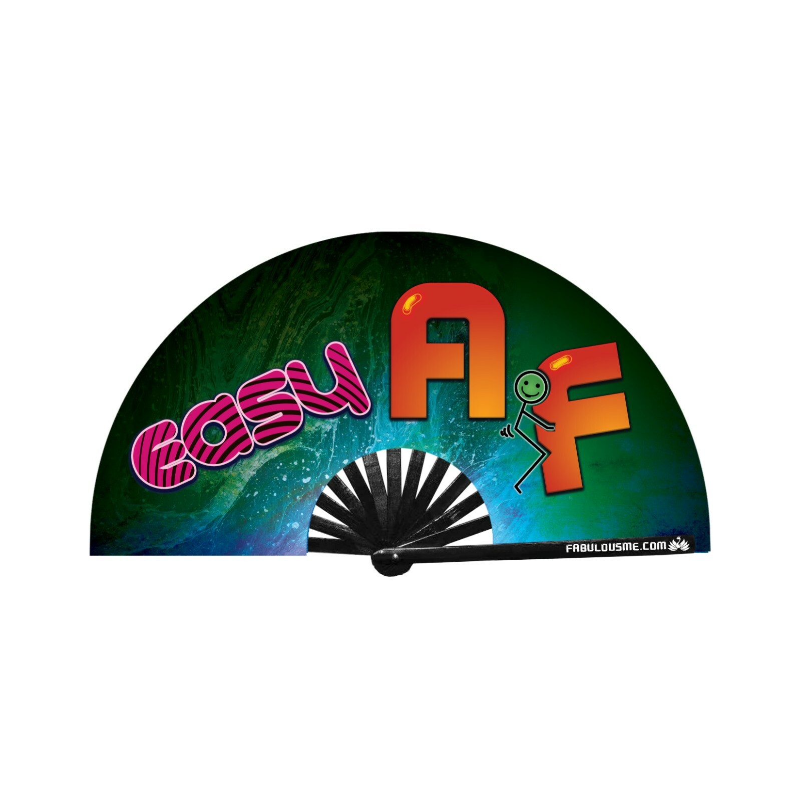 Easy AF UV glow bamboo clack fan by FabulousMe® for p… - Gem