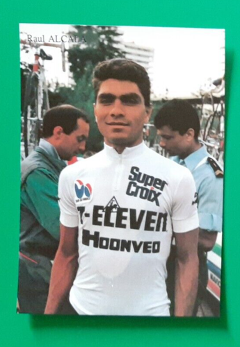 CYCLISME carte cycliste RAUL ALCALA Maillot blanc équipe T-ELEVEN | eBay
