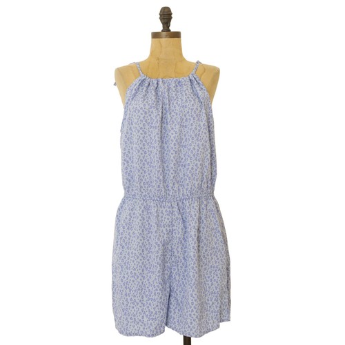 Vero Moda Henna Playsuit Romper XL Henna Abstract Animal Print Blue NWT ...