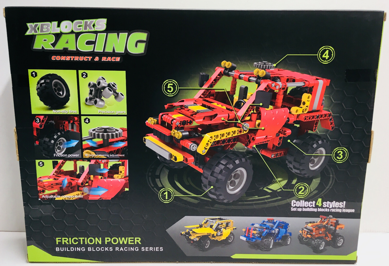 XBLOCKS Racing Construct & Race - Friction Power Building Blocks 6 ...