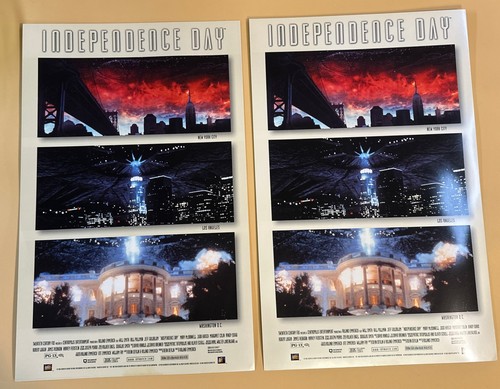 Independence Day Movie Poster 1996 Original 11.5x18 RARE PROMO - Lot Of ...