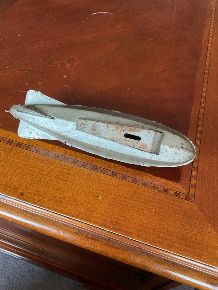 Vintage Tin Blimp dirigible Zeppelin Parts Not Working As Is Metal Wind ...
