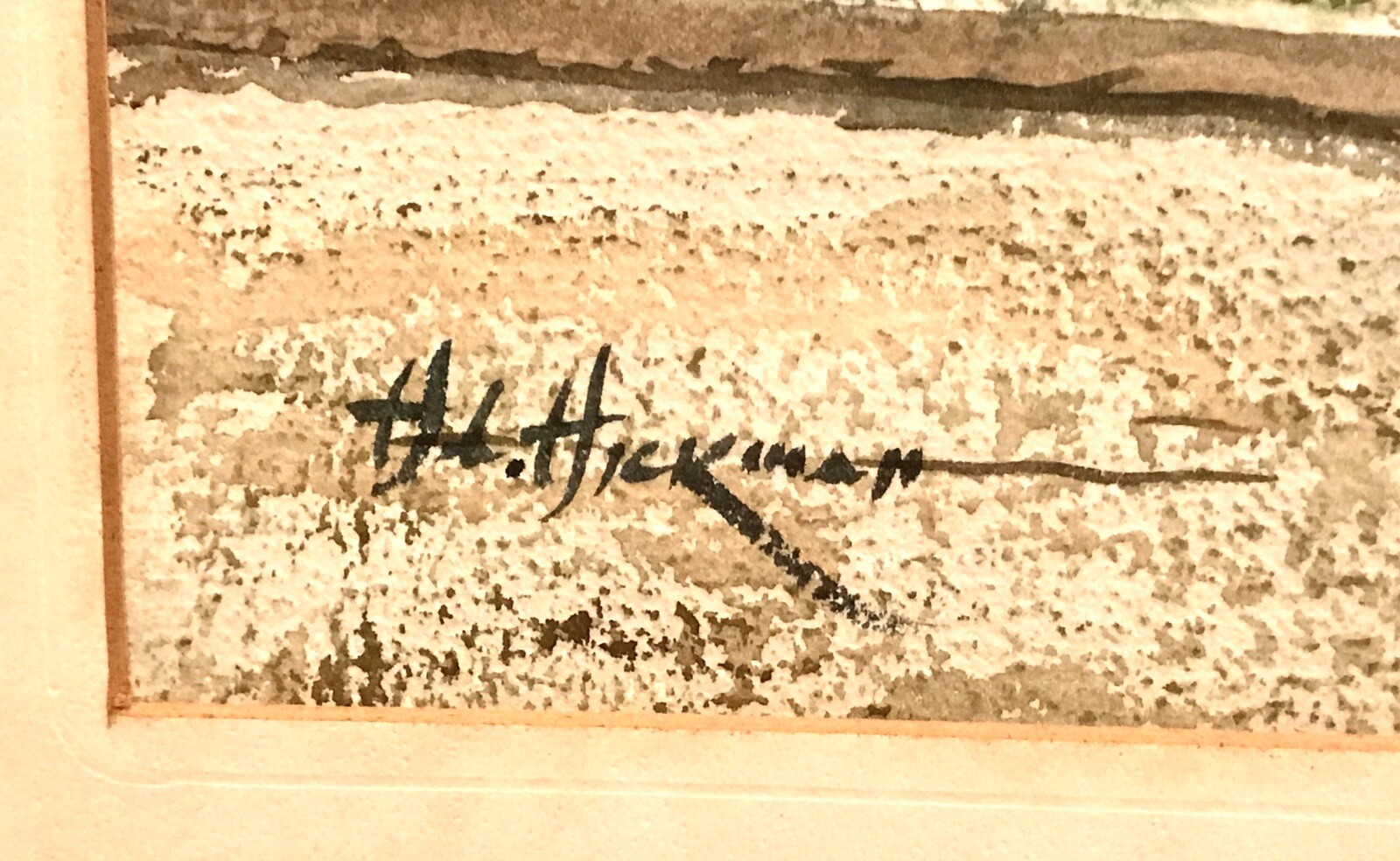 Vintage Antique HARRY L HICKMAN, AMERICAN, 1912-1997 Watercolor ...