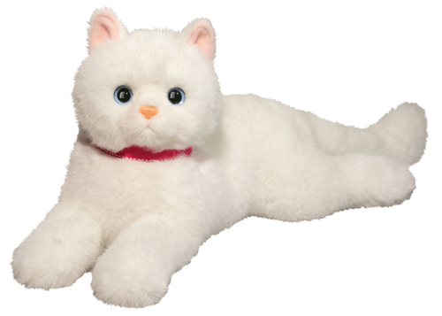 Alba 15" DLUX White Cat Douglas Plush Stuffed Animal Soft Cuddle Toy ...