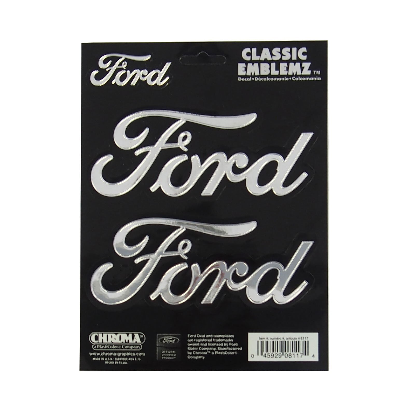 Ford Script Chrome Like Logo Truck Car Auto Sticker Decal Power Stroke ...