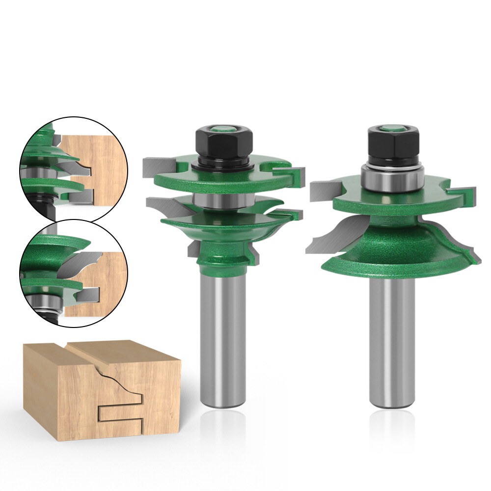 2pcs 12mm Shank High Quality Raised Panel Cabinet Door Router Bit Set ...