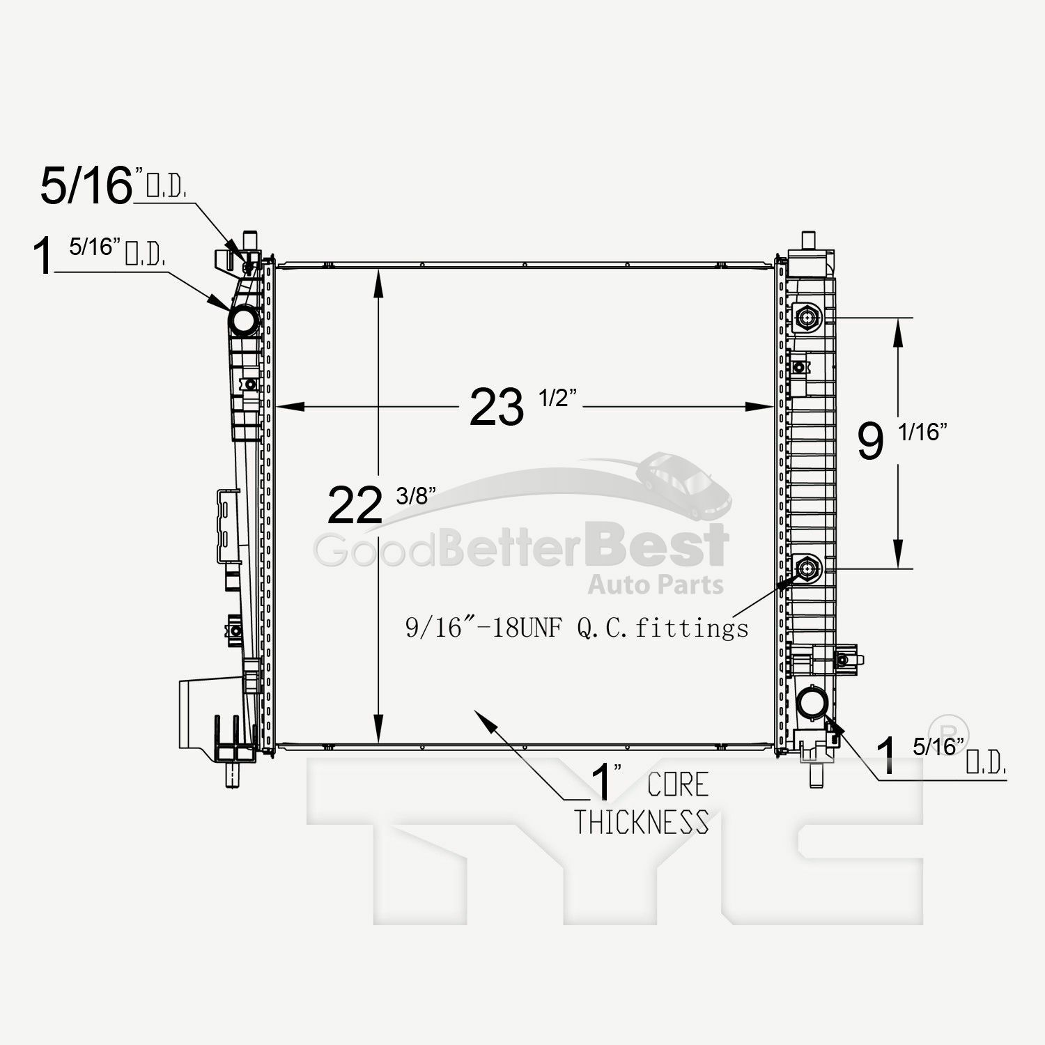 One New TYC Radiator 13613 84168786 for GMC | eBay