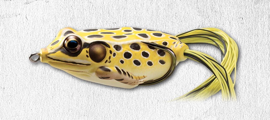 Live Target Hollow Body Frog 55 - Yellow Black 2 1/4" 5/8 oz Topwater ...