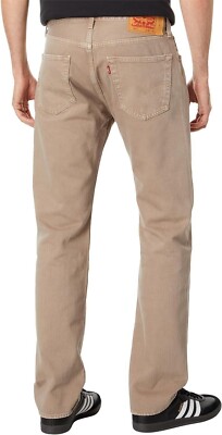 Levi's Men's 501 Original Fit Jean All Beige Garment Dye 34W x 32L ...