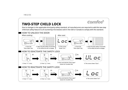 COMFEE' Retro Small Microwave Oven With Compact Size, 9 Preset Menus ...