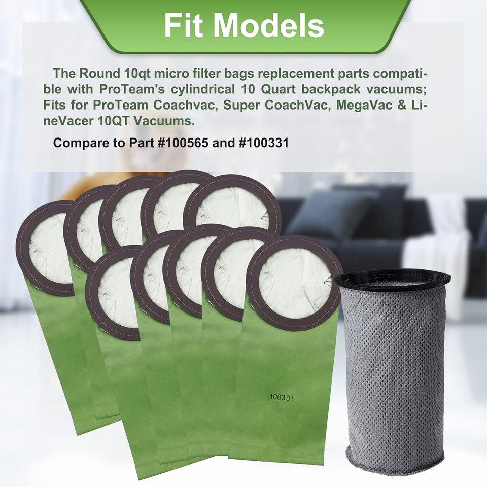 Smilefil Round 10QT Intercept Micro Filter Paper Bags 100331 Round ...