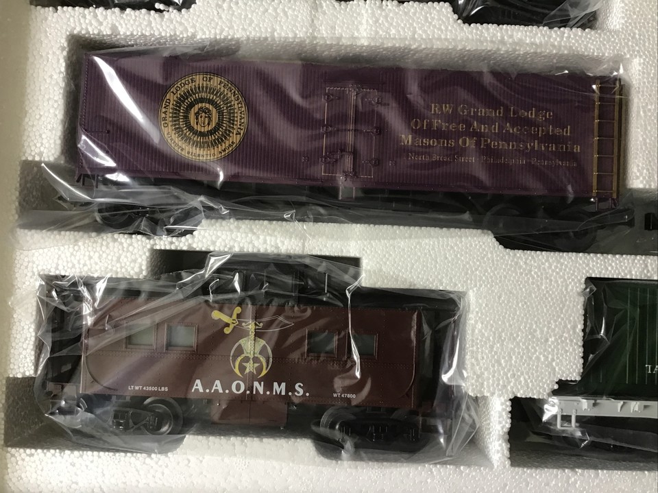 NEW WEAVER TRAIN SET O GAUGE MASON MASONIC GRAND LODGE SHRINERS PRR ...