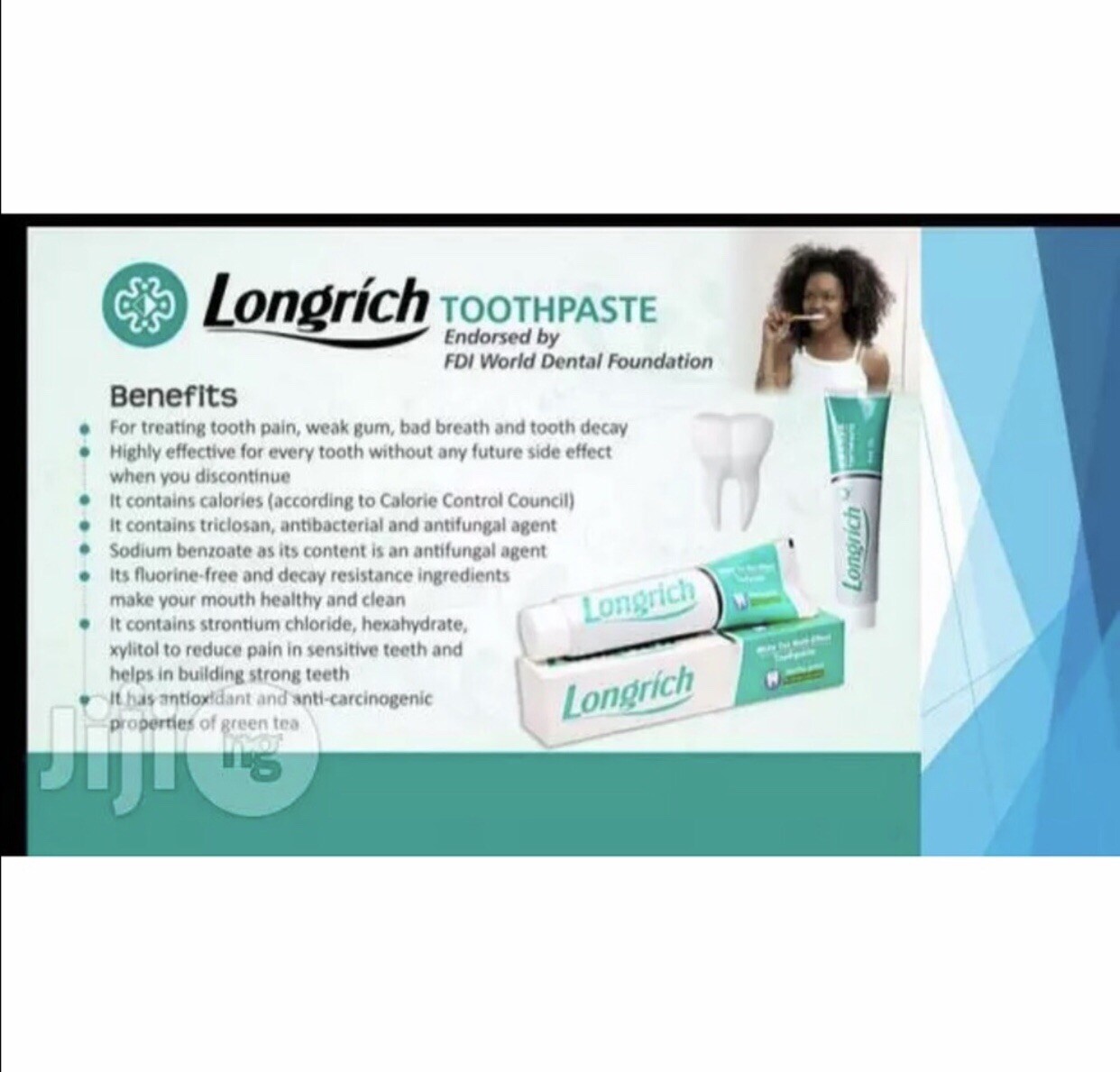 LONGRICH Toothpaste,WHITETEA,FLUORIDE FREE,DEEP CLEANING 4 Pack Jumbo ...