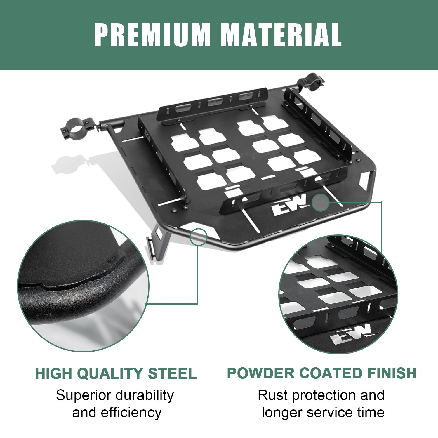 Adjustable Rear Bed Cargo Luggage Rack For 2022-2025 Polaris RZR Pro R ...