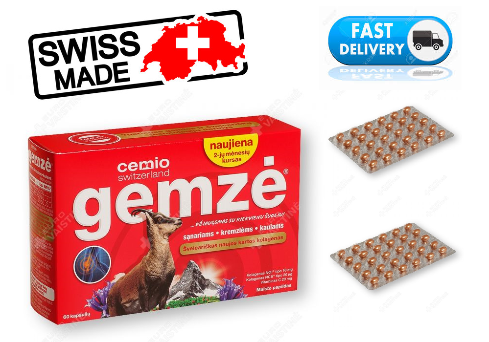Cemio Gemze Best Quality Collagen With Vitamin C From Switzerland 60 ...