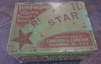 Circa 1900 Richmond Star Mixture Tobacco Tin | eBay