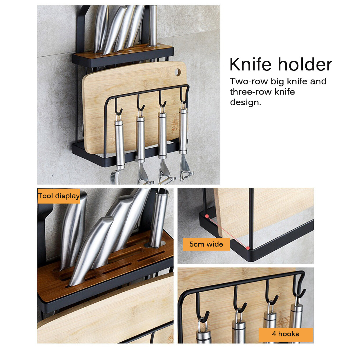 Pantry Door Spice Rack Organizer Over the Door Shelf Kitchen Hanging ...