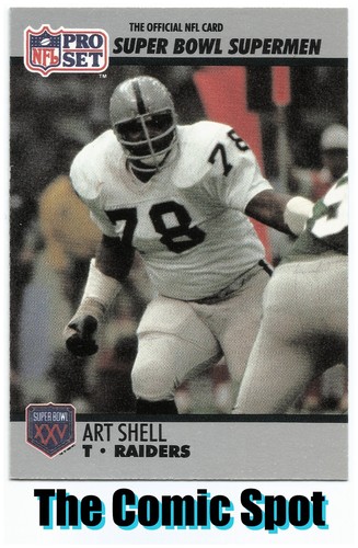 1990-91 PRO SET SUPER BOWL XXV SILVER ~ ART SHELL #60 ~ RAIDERS NFL ...