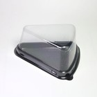 Clear Black Base Plastic Holder Pie Cake Tart Slice Wedge Boxes ...