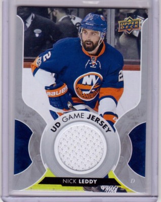 NICK LEDDY 17/18 Upper Deck UD Game Jersey #GJ-NL New York Islanders ...