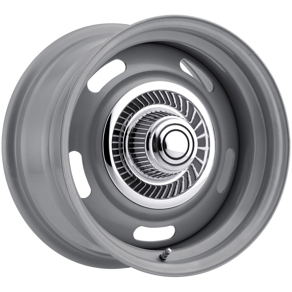 (4) Vision Rally 55 15x7 5x4.5"/5x4.75" +6mm Dark Silver Wheels Rims ...