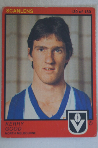 North Melbourne AFL-VFL Football Vintage 1982 Scanlens Card Kerry Good ...