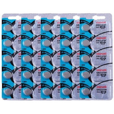 Maxell 365 SR1116W Silver Oxide Watch Batteries (25 Batteries) | eBay