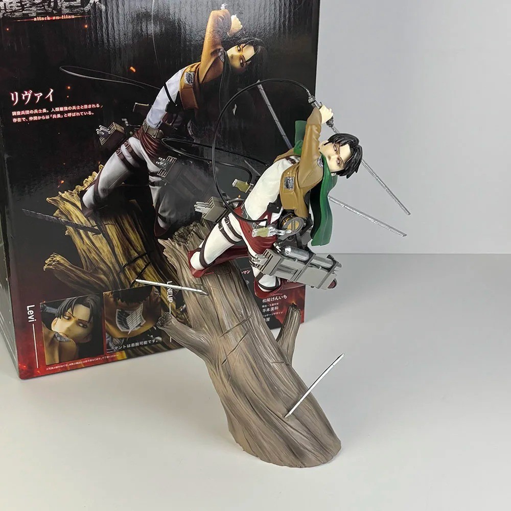 28cm Anime Attack on Titan Levi Renewal 1/8 Scale Action Figure Toys ...
