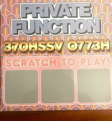 370HSSV 0773 H by Private Function (Record, 2023) Black Vinyl | eBay UK