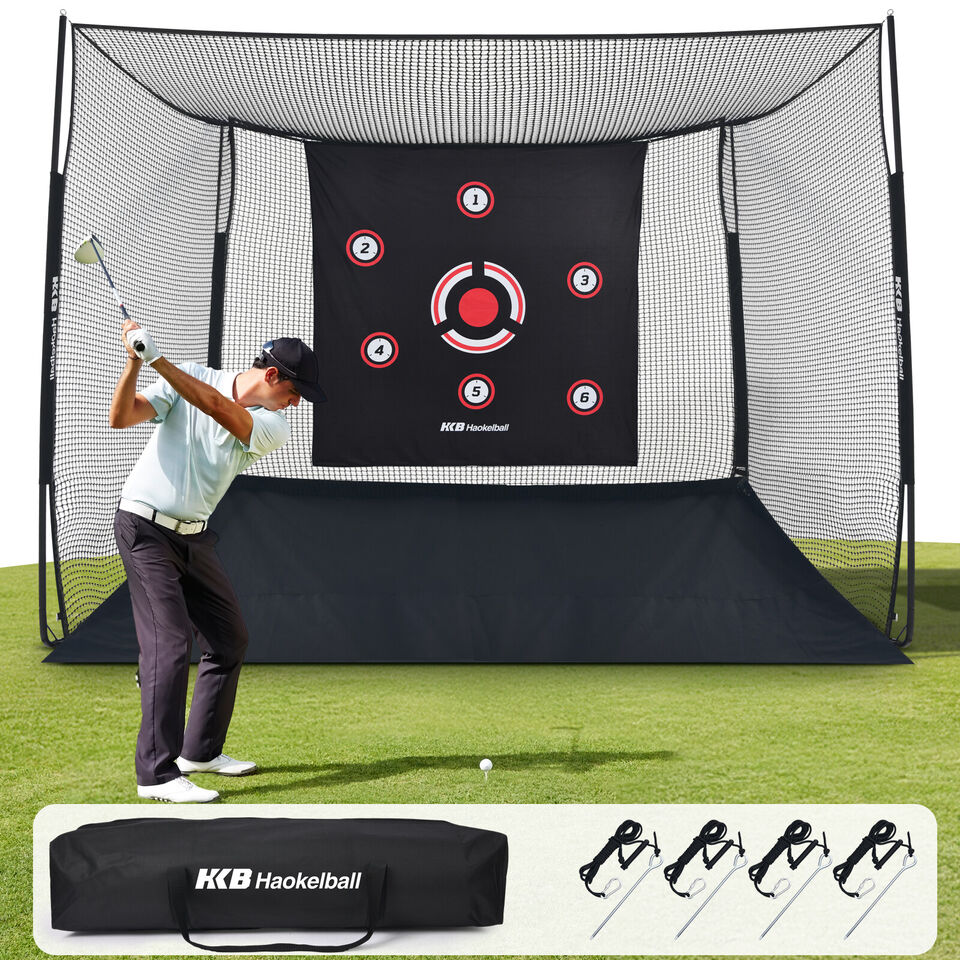 Heavy-Duty Golf Hitting Practice 10x8x6ft Professional Golf Net w ...
