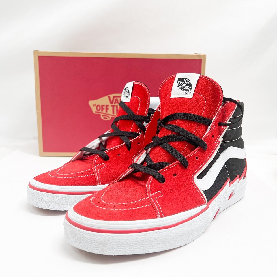 VANS Sk8-Hi Bolt Racing Red Black | eBay