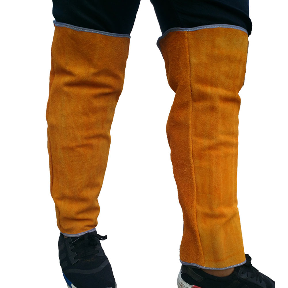 Leather Leg warmers Welding Heat insulation Protection Safety Leg ...
