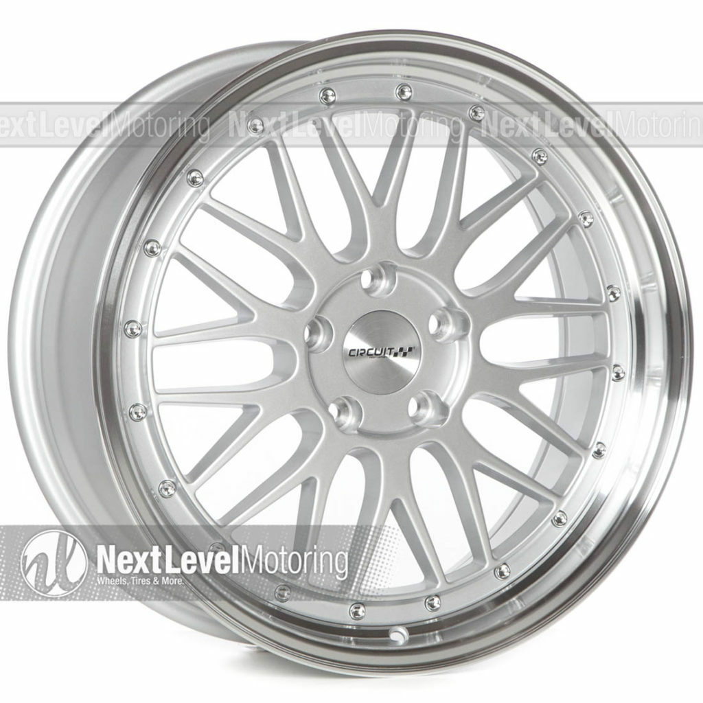 CIRCUIT CP30 18x8 5x114.3 +35 SILVER WHEELS LM STYLE VR8 LeMan 601 SR05 ...