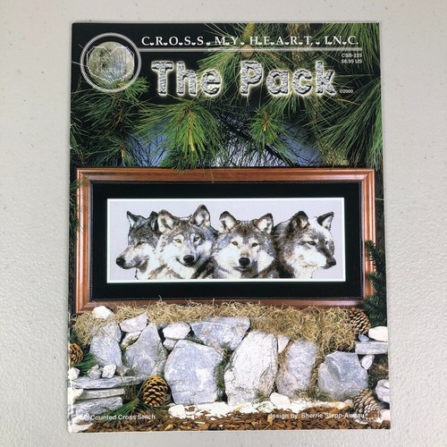 Wolf Pack Cross Stitch Pattern Booklet Cross My Heart CSB-225 Wolves ...